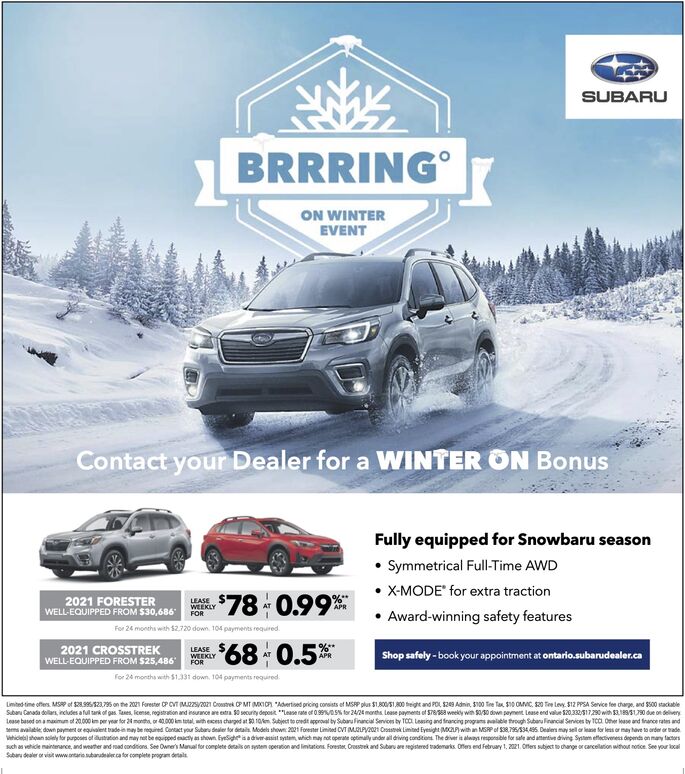 Forester Promotion - Crosstrek Promotion - Ontario Subaru Dealer ...